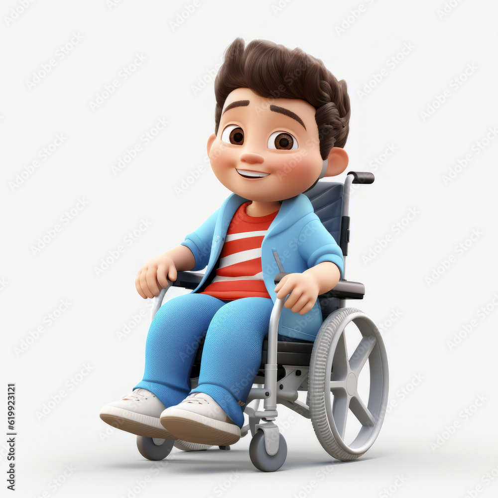 Smiling disabled Asian boy in a wheelchair, exemplifying inclusivity ...