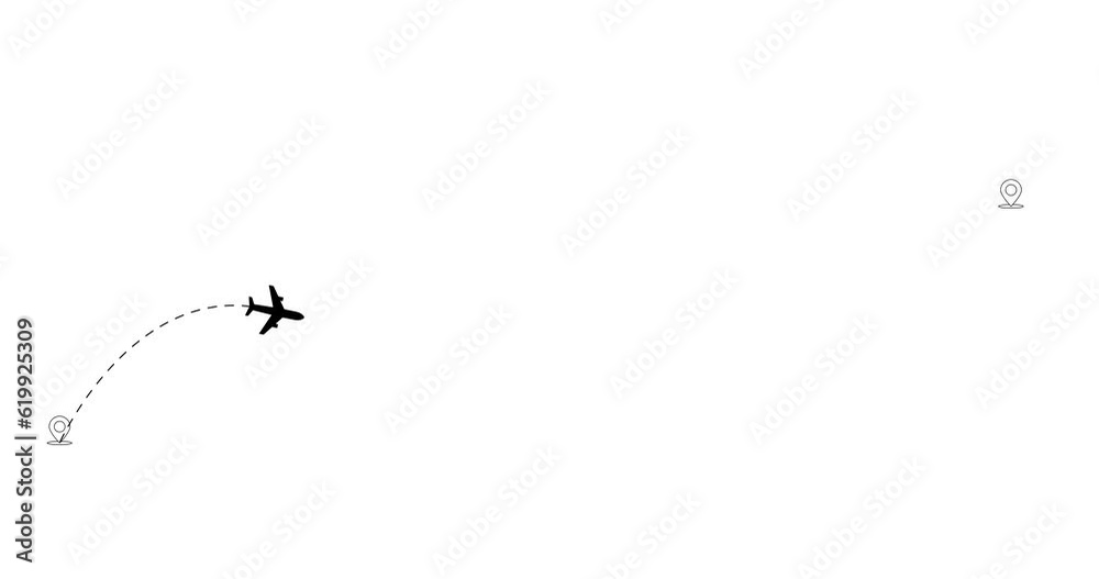 travel flying route destination. tourism and travel concept. Travel on ...