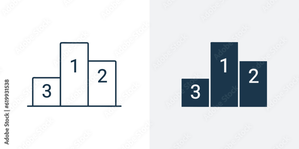 winners podium with numbers competition icon vector Stock Vector ...
