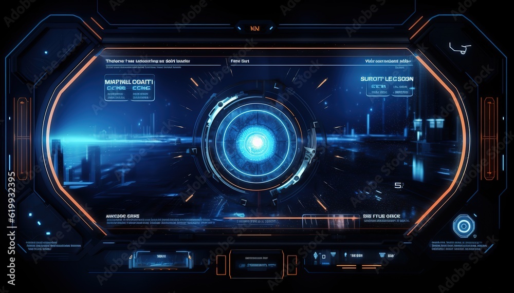 Control panel template, gui for game background design. Generative AI ...