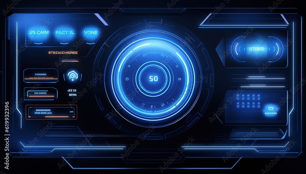 Control panel template, gui for game background design. Generative AI ...