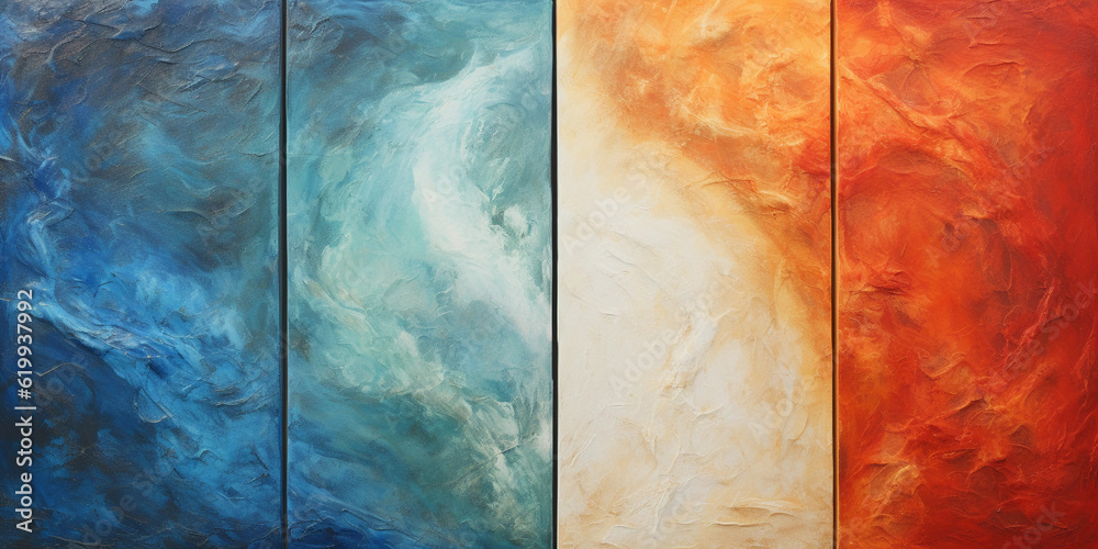 Symbolic representation of the four elements - earth, air, fire, and ...