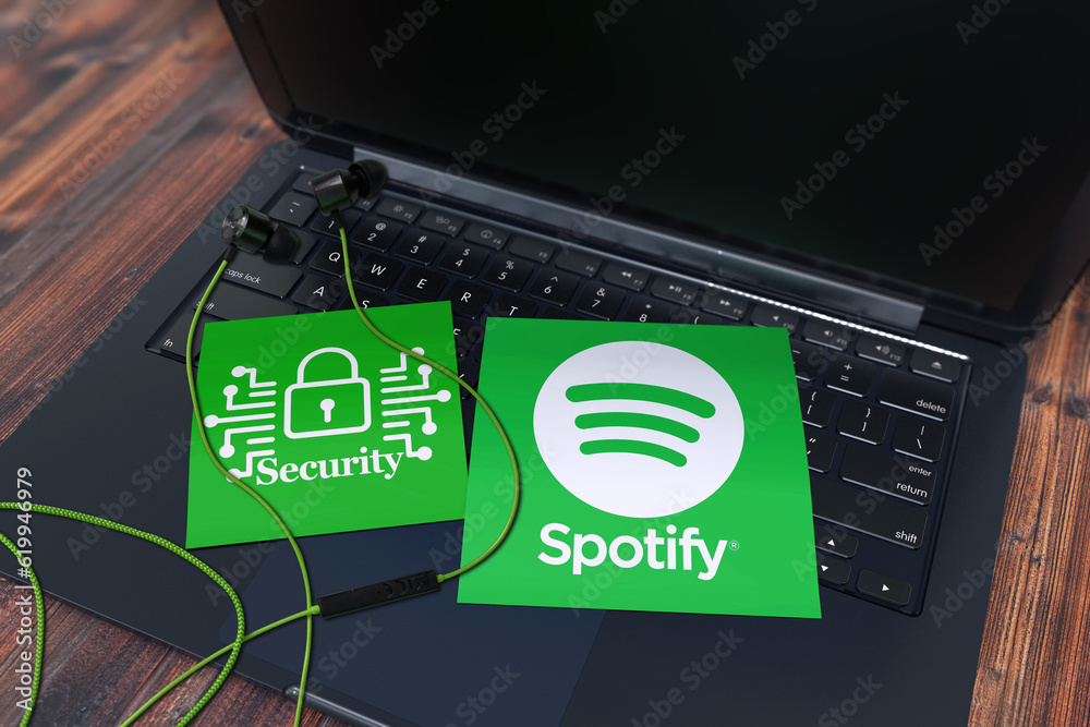 spotify, spotify logo visual design - spotify background Stock Photo ...