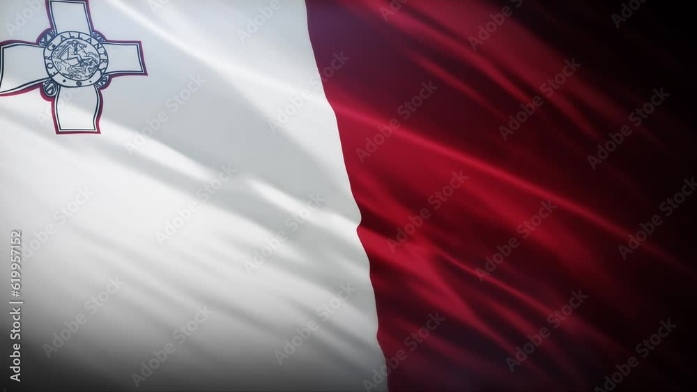 Flag of Malta, full screen in 4K high resolution Flag of Republic of ...