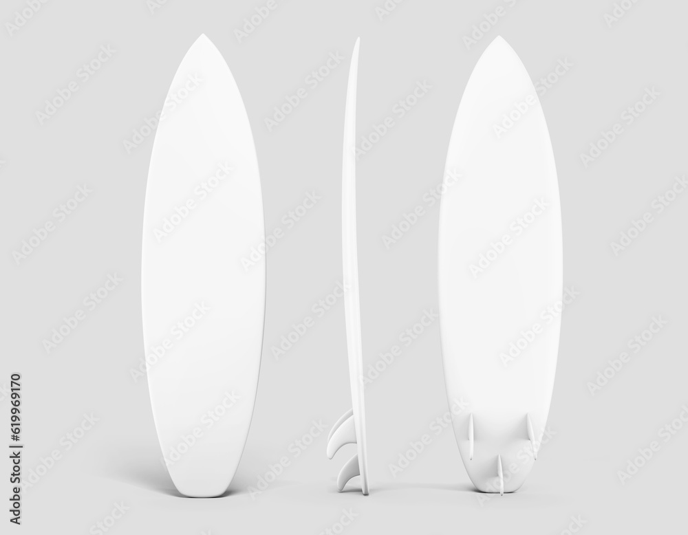 summer water sport surfing board surfboard longboard realistic mockup ...