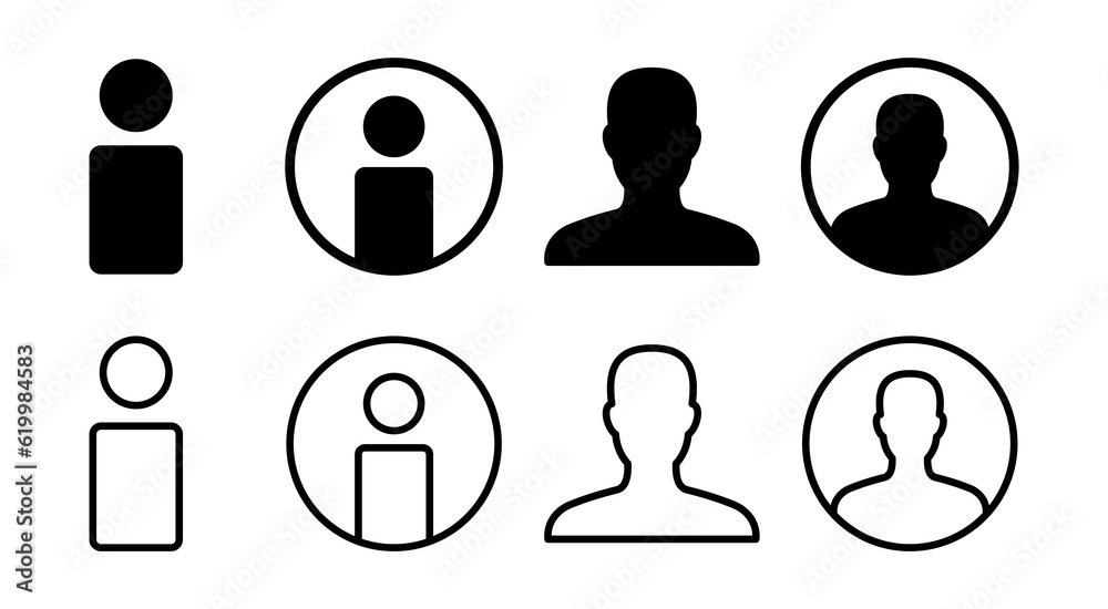 User Icon set illustration. person sign and symbol. people icon. Stock ...