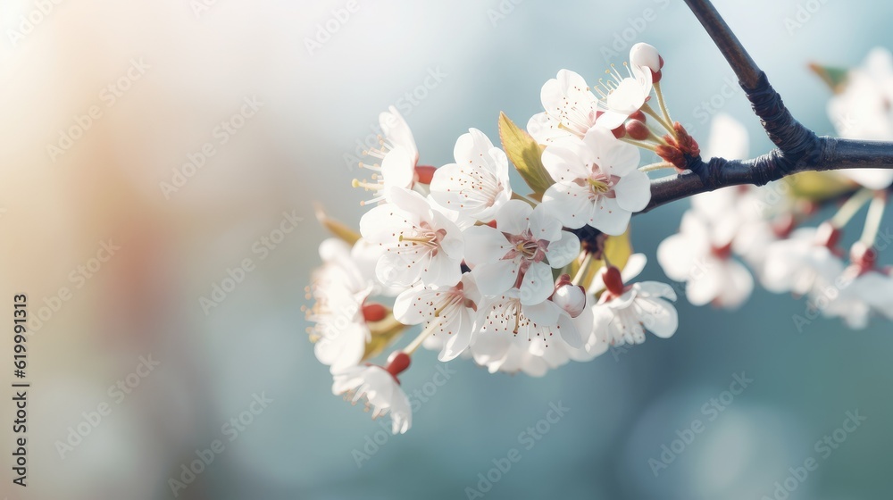 Pink spring background.spring time. Pink flower on a blue background ...