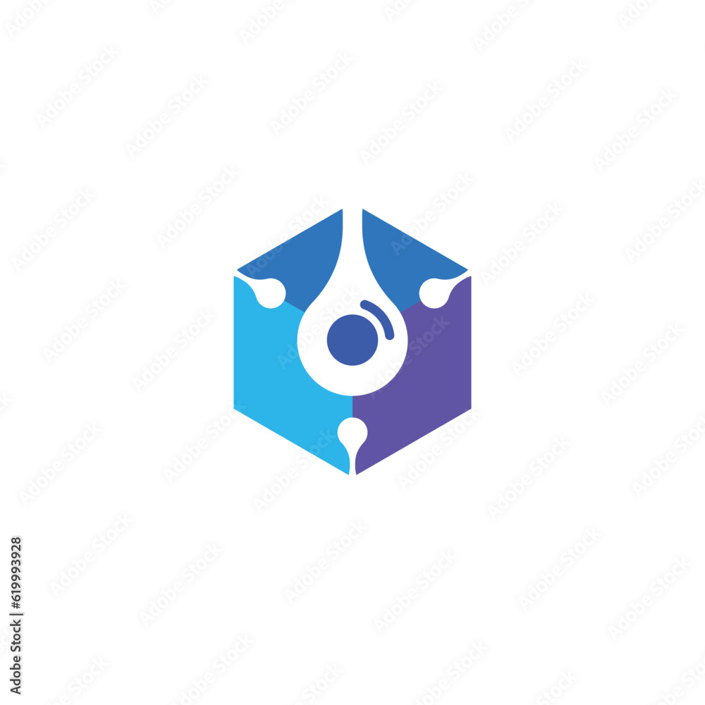 Vector data analyst logo design template art Stock Vector | Adobe Stock