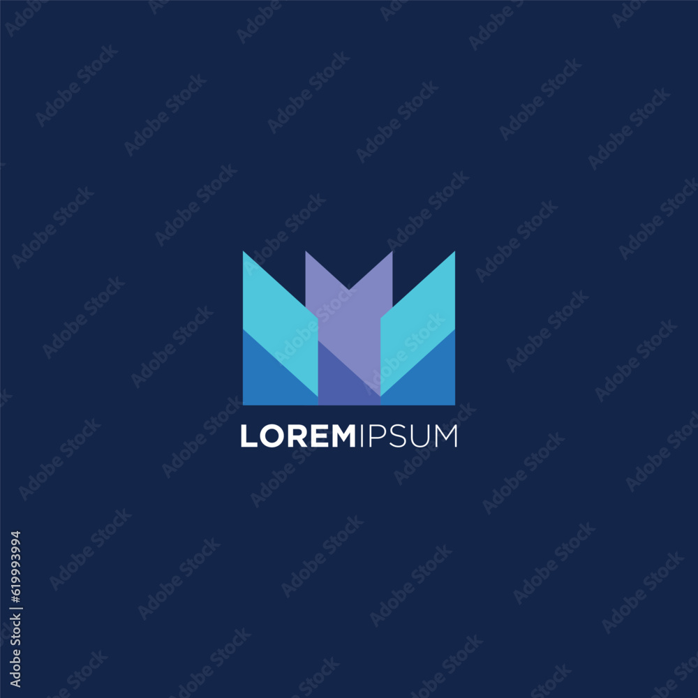 Vector data analyst logo design template art Stock Vector | Adobe Stock