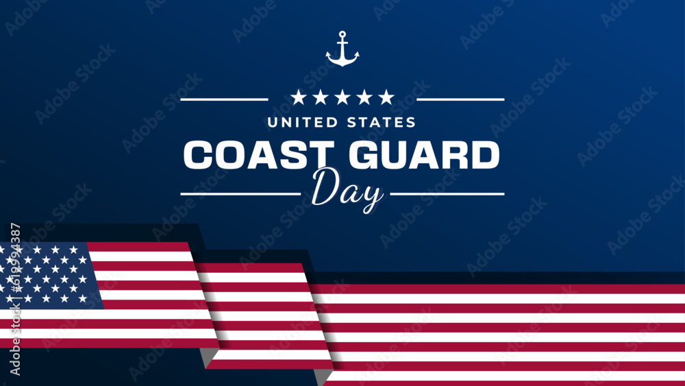 United States Coast Guard Day Wallpaper Social Media Post Design with ...