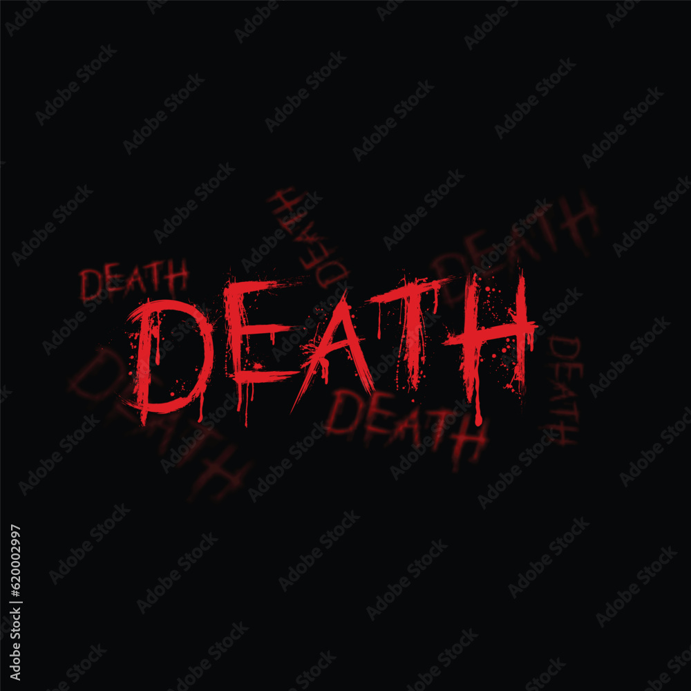 Blood splash death English letters background Stock Vector | Adobe Stock