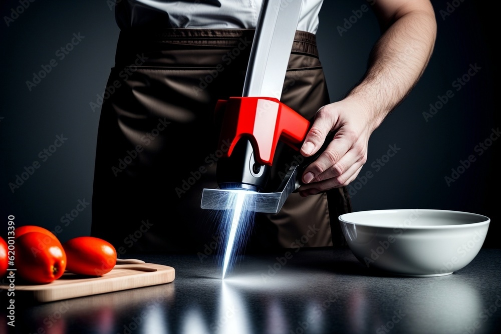 Cutting Edge Realism The Beauty of an Electric Knife. AI Generated ...