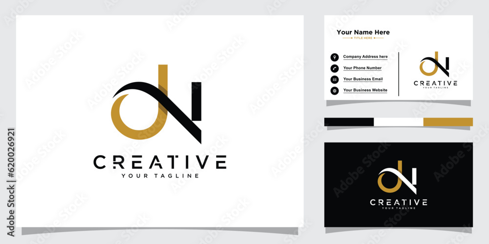 Initial DN, ND Alphabets Letters Logo Monogram Stock-Vektorgrafik ...