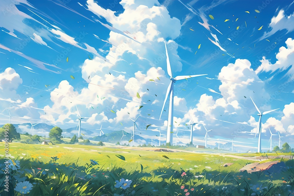 Wind power plants in the strong wind field, alternative ecological ...