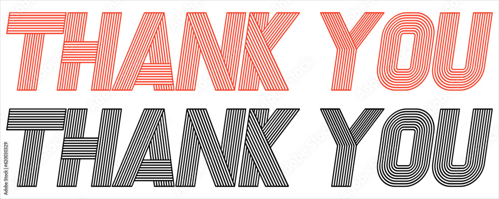 Thank you card, text or lettering. Calligraphic handwritten Thank you ...