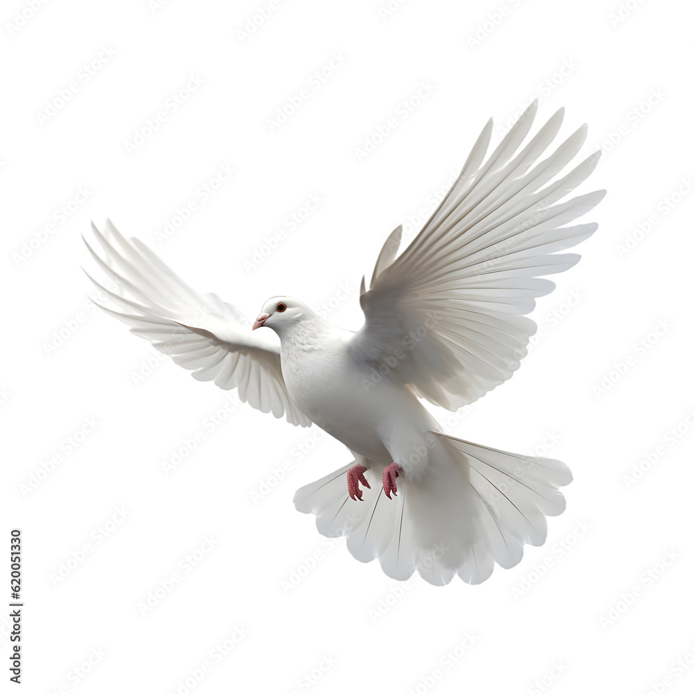 Dove isolated transparent background png Generative AI Stock ...