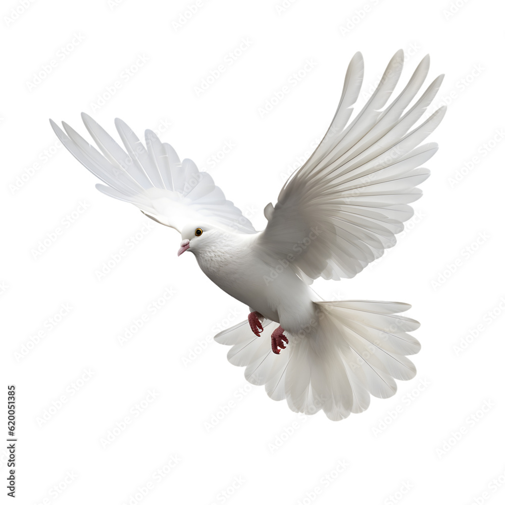Dove isolated transparent background png Generative AI Stock ...