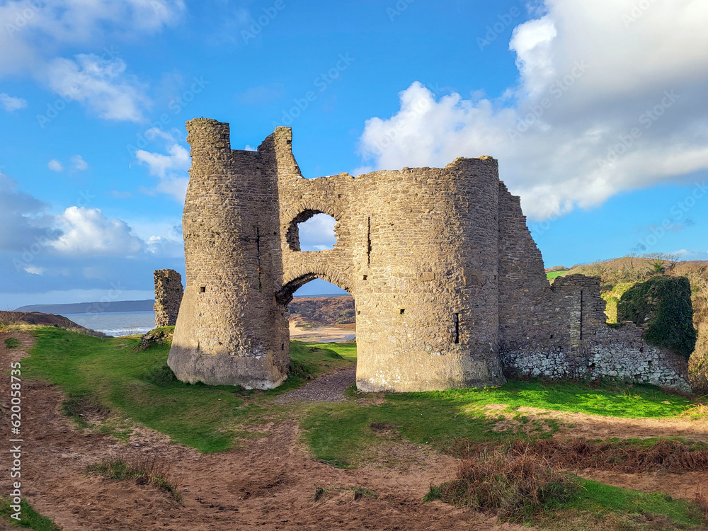Pennard Castle was built in the early 12th century as a timber ringwork ...