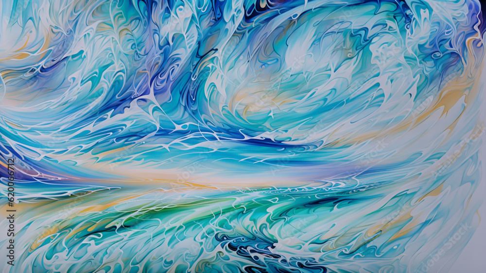 Mesmerizing blue paint patterns on the abstract art background texture ...