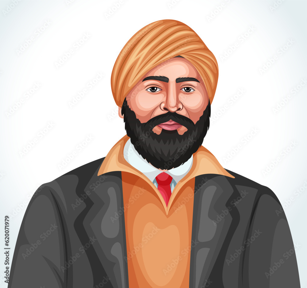 Vector illustration of Indian revolutionary and Freedom Fighter ...