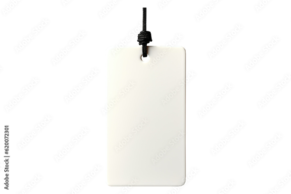 White price tag isolated on transparent background. Generative Ai Stock ...
