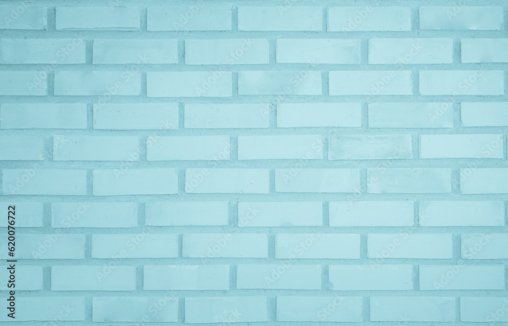 Detail of modern blue brick wall background photo. Blue light brick ...