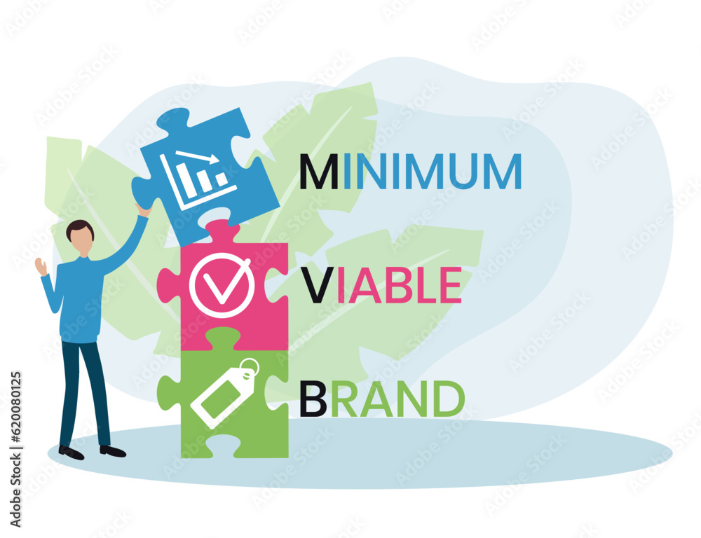 MVB - Minimum Viable Brand acronym. business concept background. vector ...