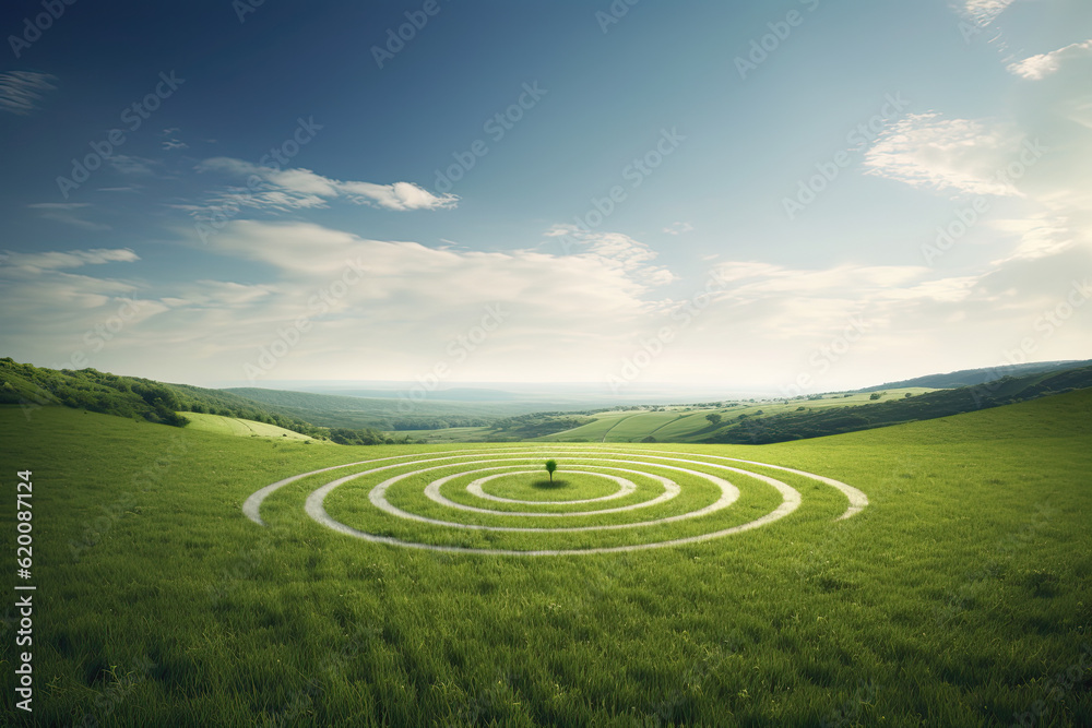 Generative AI-guided arrow hits the mark in scenic target illustration ...