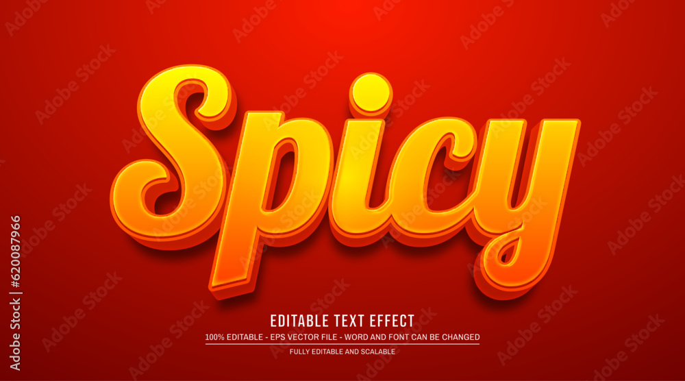 Editable text effect spicy sauce mock up Stock Vector | Adobe Stock