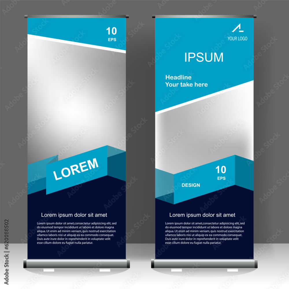 Roll up banner modern template design, for brochure, business, flyer ...