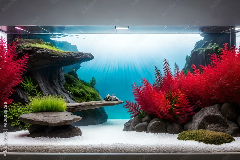 Beautiful freshwater aquascape with live aquarium plants, Frodo stones ...