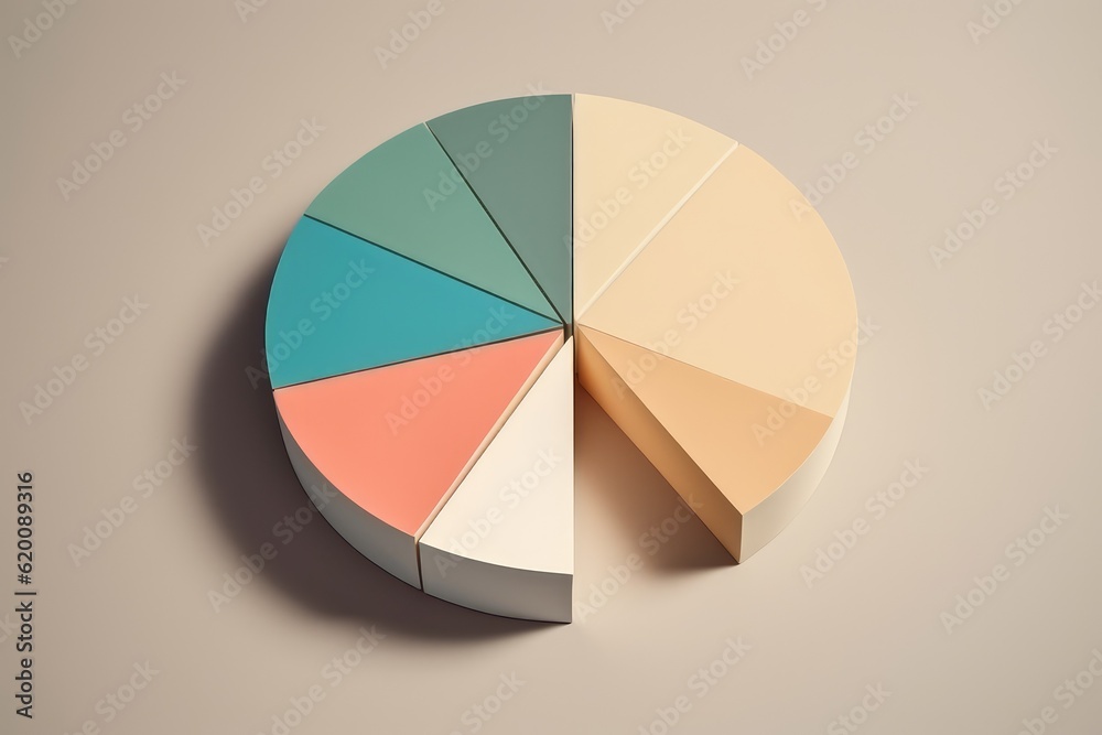 Paper pie chart. Generative AI. Stock Illustration | Adobe Stock