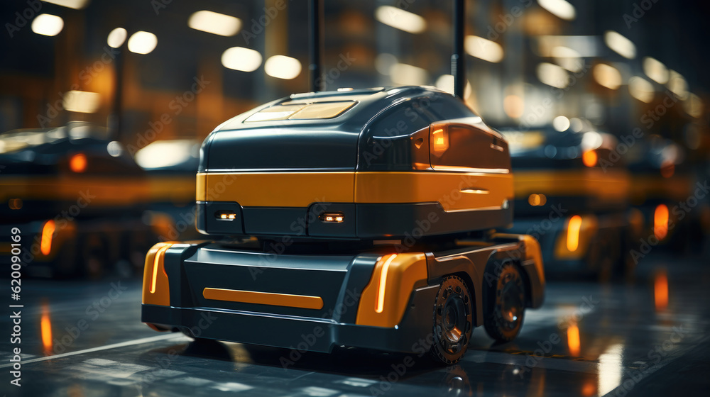 Automated retail warehouse with robots efficiently sorting parcels ...