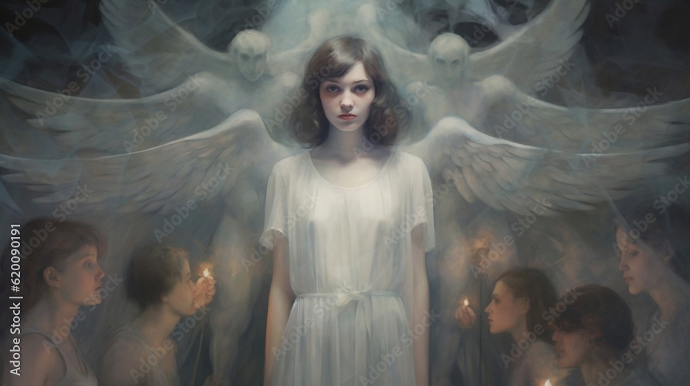 Concept of genealogy, family tree, protection of the genus, talisman ...