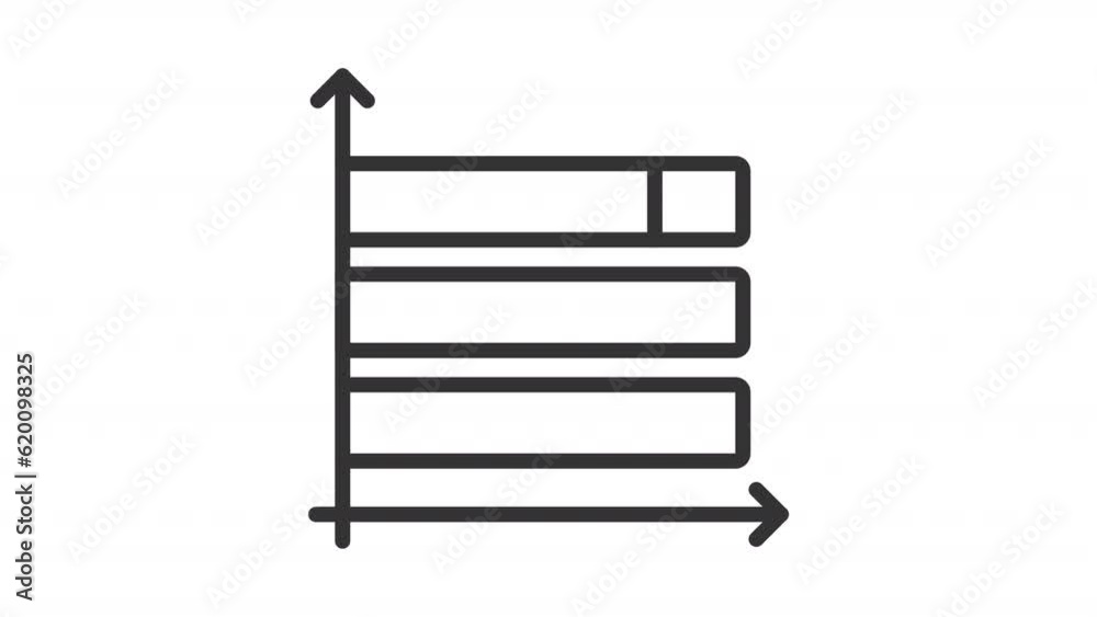 Statistical data icons animation. Animated line comparison charts ...