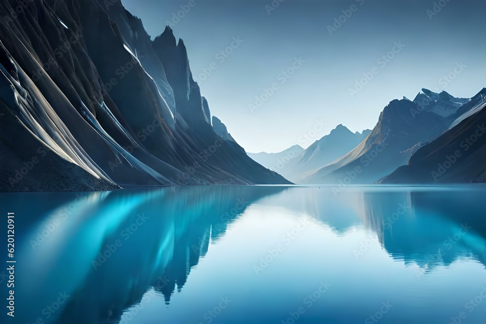 light blue abstract background, with effect, a bit darker and lighter ...