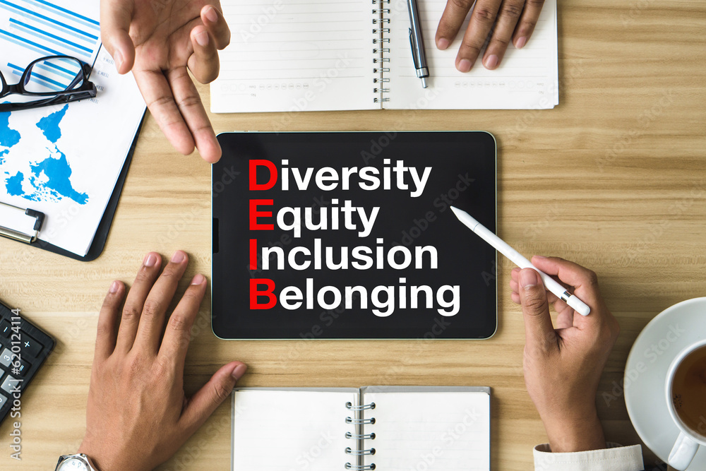 DEIB, Diversity equity inclusion and belonging.The concept to make balance and equality in the ...