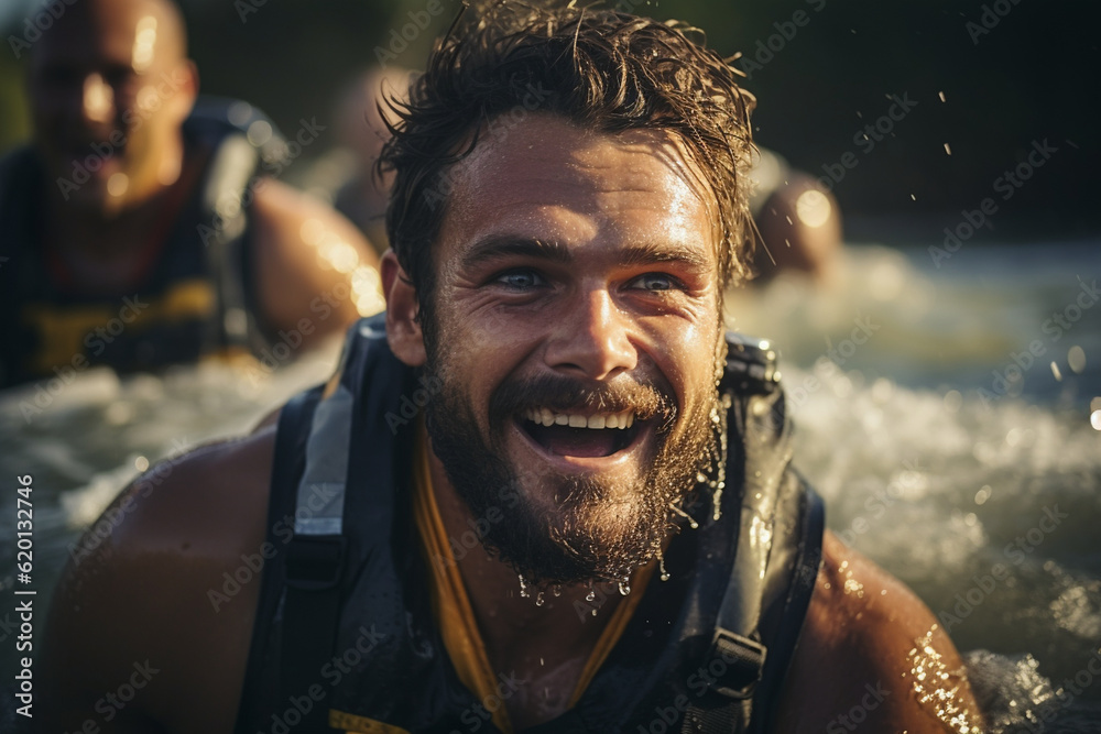 Lifeguards saving a swimmer in distress, Rescue Service 911 Generative ...