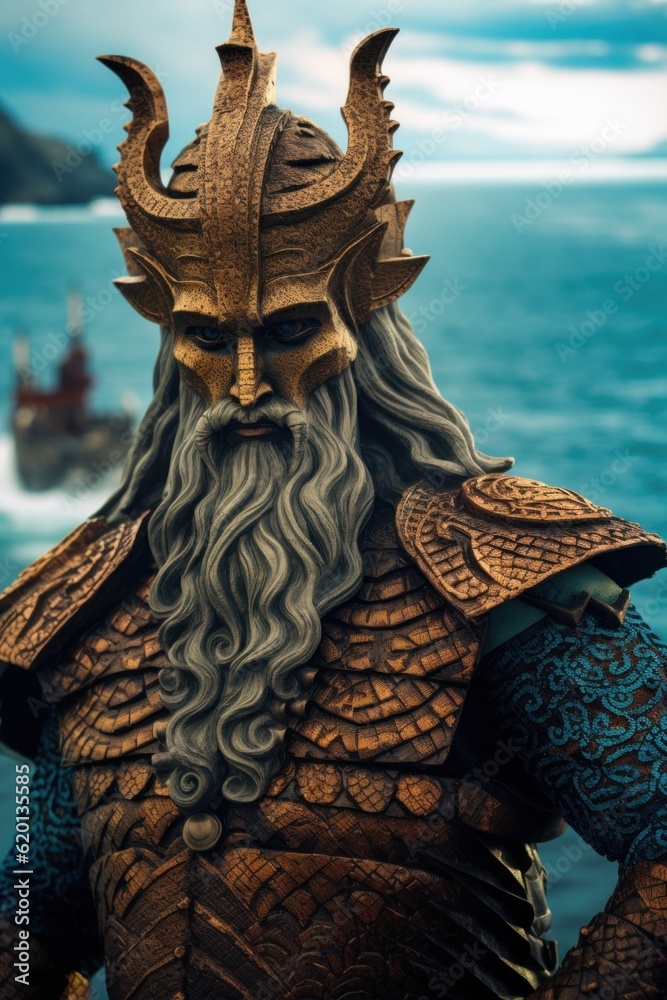 Old norse scandinavian pagan god Njord. Generative AI image. Stock ...