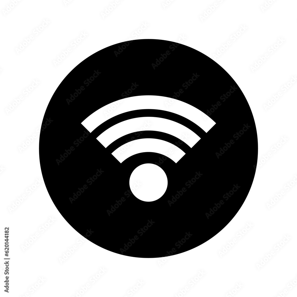 Wifi black icon. Internet connection symbol. Modern icon for apps and ...
