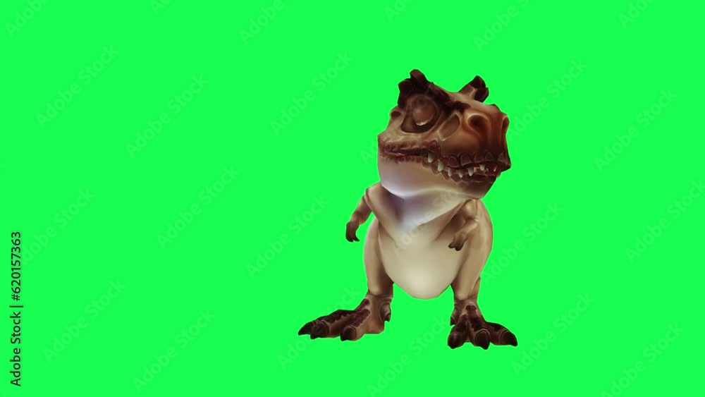 Vidéo Stock T-rex dinosaur cartoon character, animated character ...
