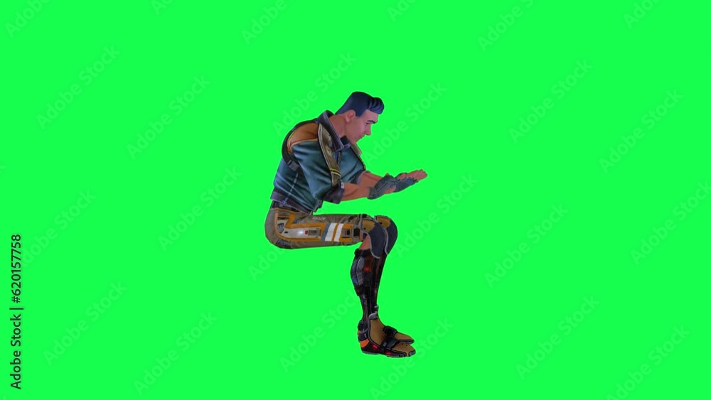 3d animated man writing something and muttering to himself from left ...