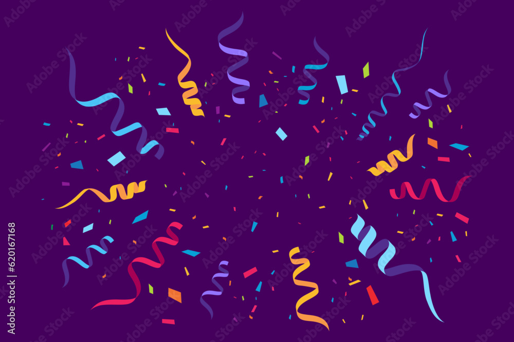 Congratulations confetti, celebration background, banner with confetti ...