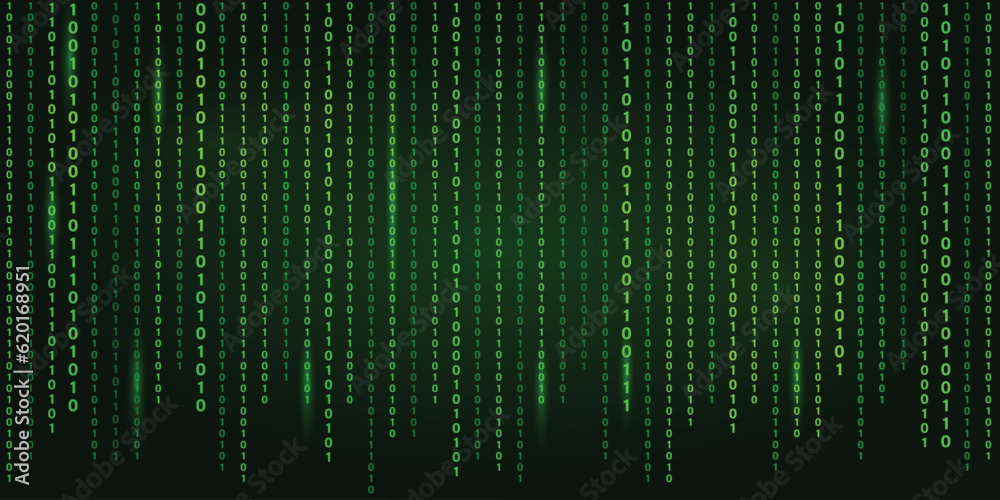 Abstract futuristic cyberspace binary code, matrix background vector Stock Vector | Adobe Stock