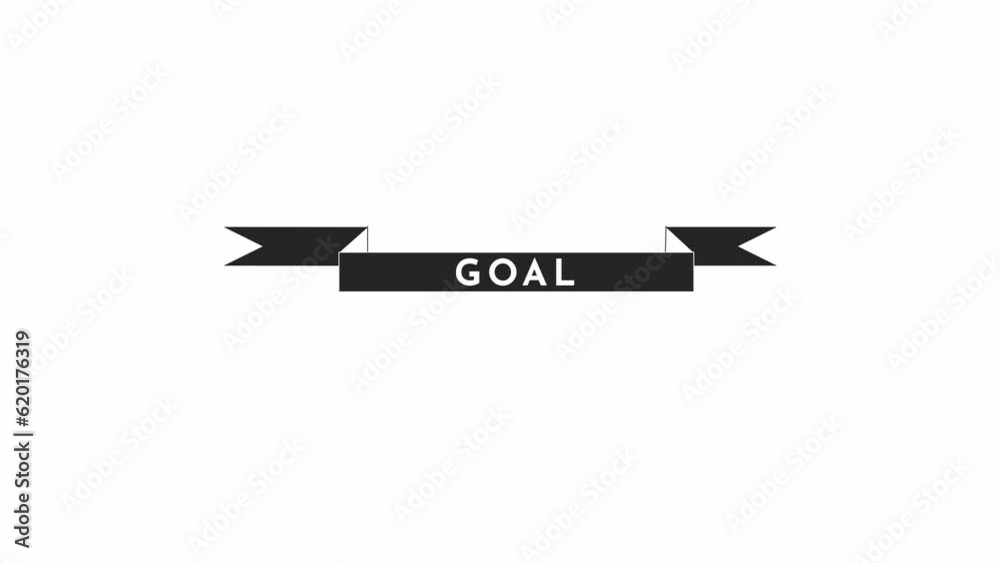 Vidéo Stock Finish line ribbon for goal achievement bw 2D object ...