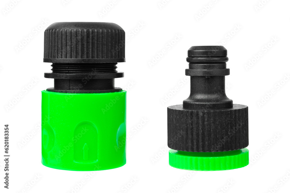 Plastic connectors for connecting a garden hose. Plastic fitting ...