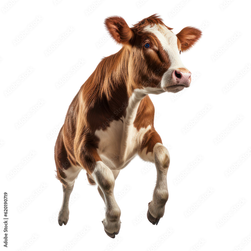 cow isolated on transparent background cutout Stock Illustration ...