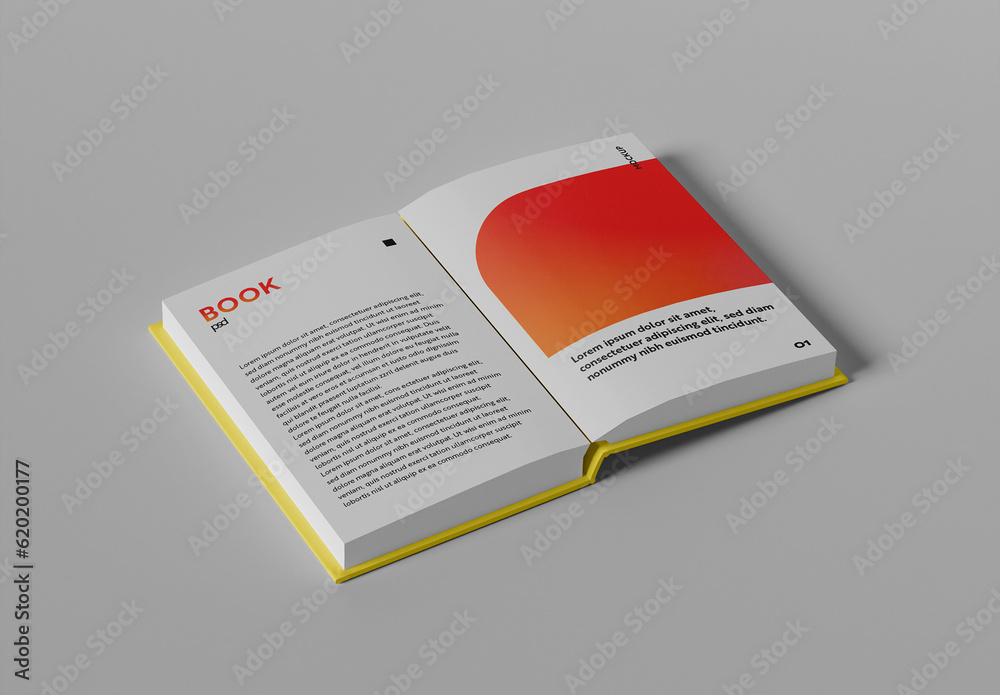 Open Cover Book Mockup Stock Template | Adobe Stock