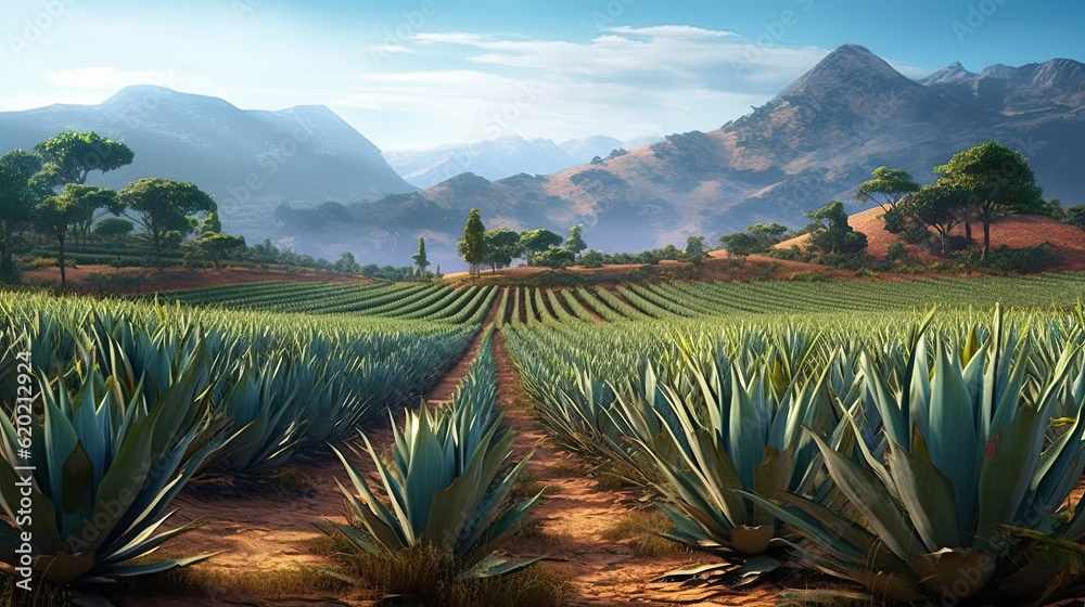 Poster Agave tequilana, commonly called blue agave or tequila agave ...