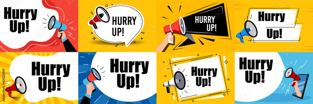 Hurry up label symbol, promotion icon offers Stock Vector | Adobe Stock